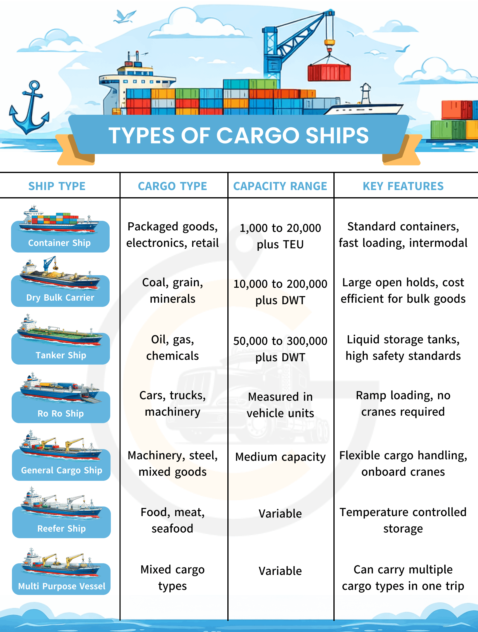 Types of Cargo Ships | Complete Guide to Cargo Vessels
